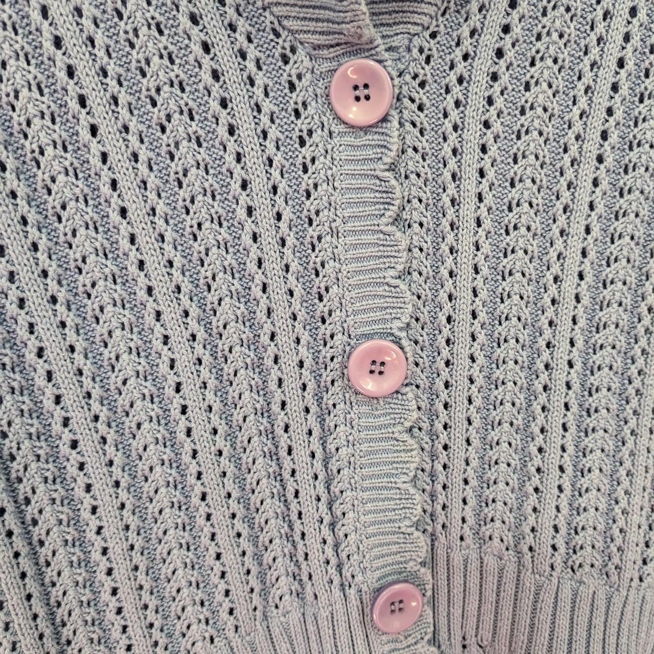 Vintage Gifford Fox Powder Blue Knitted Short... - Depop