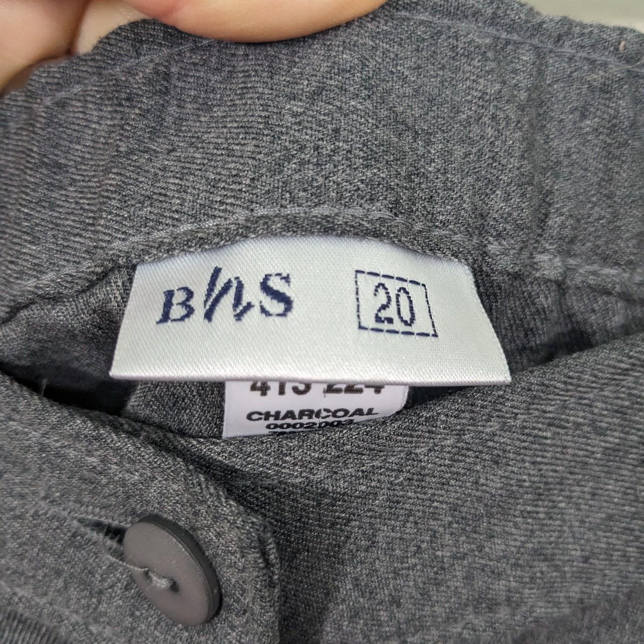 Vintage BHS Charcoal Grey Smart/Pleated Trousers... - Depop