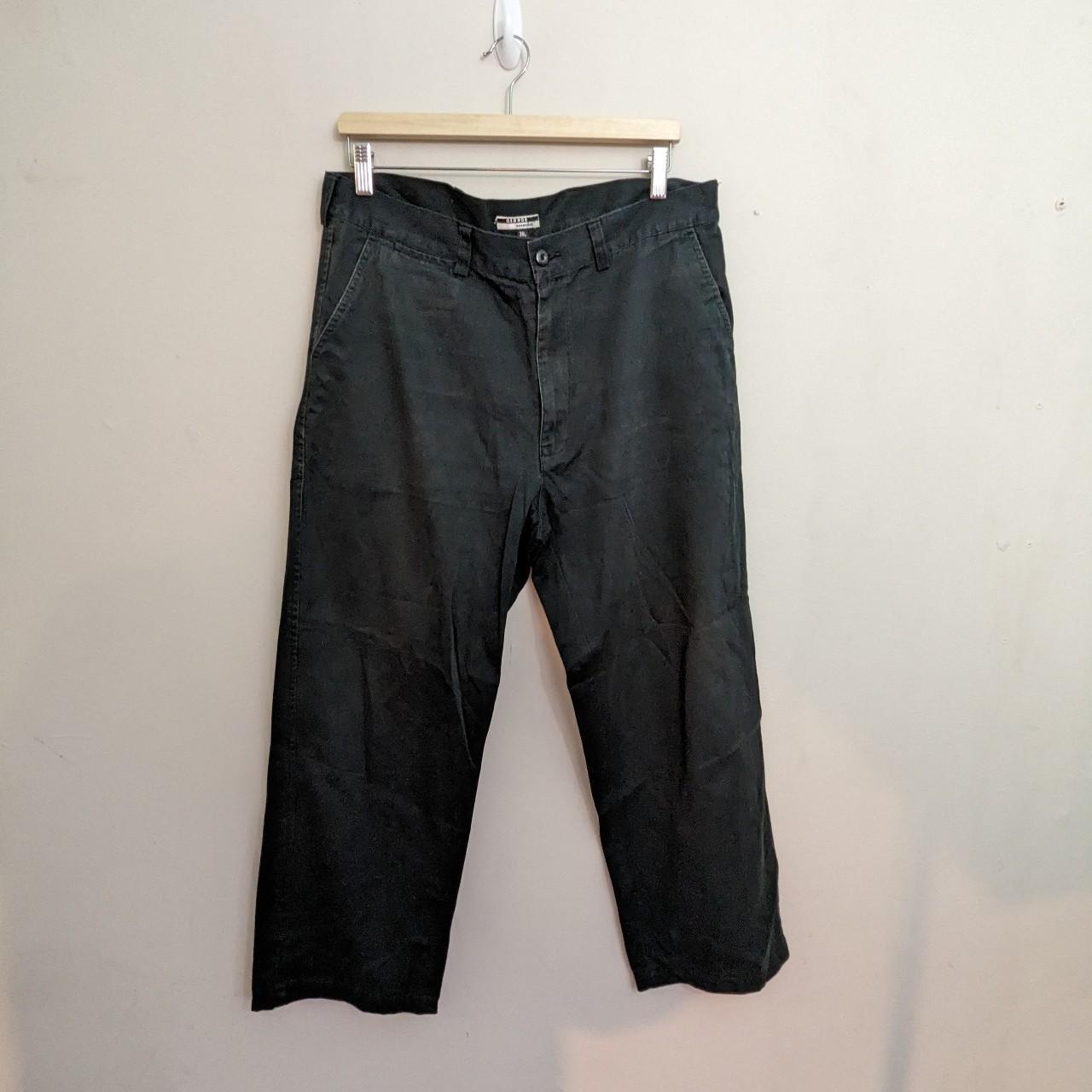 Retro George Black Trousers / Chinos - Wide Leg... - Depop