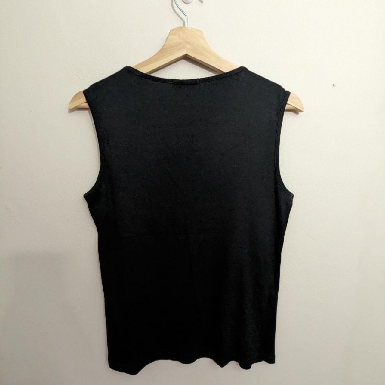 Y2K Marks And Spencer Black Sequin Detail Vest Size... - Depop