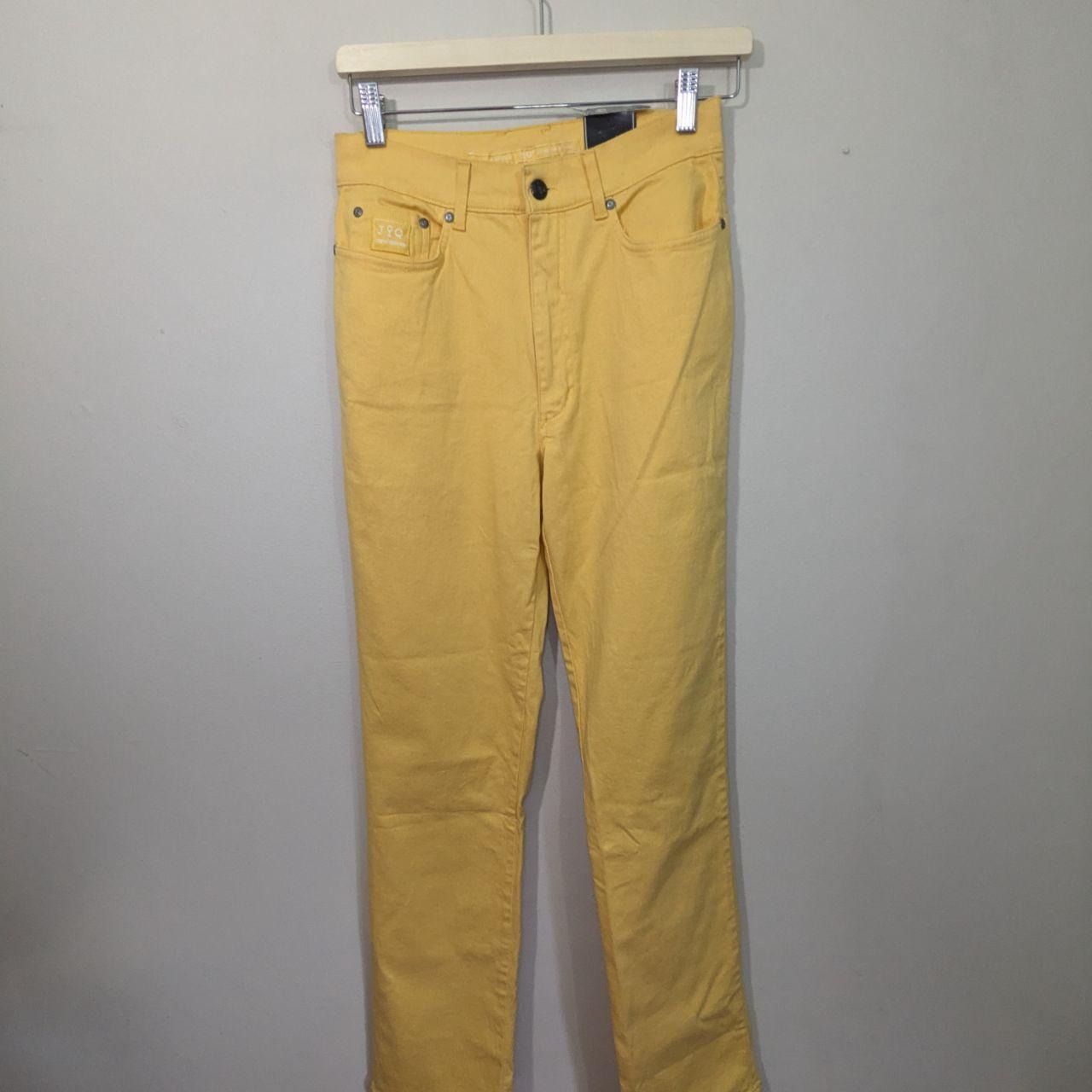 Vintage Dead Stock Yellow Stretchy - Jeans /... - Depop
