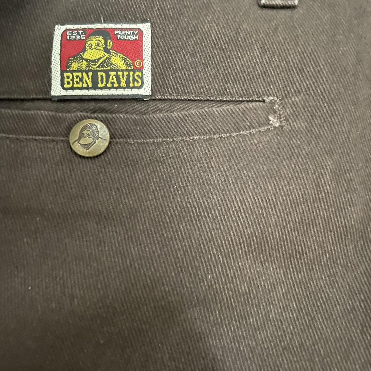 Ben Davis Men's Brown and Red Trousers | Depop