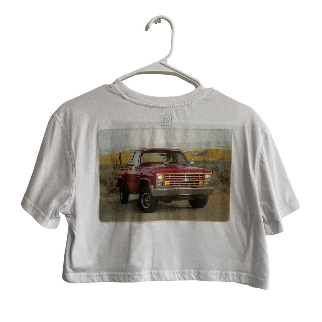 80s Chevy cropped tshirt - Depop