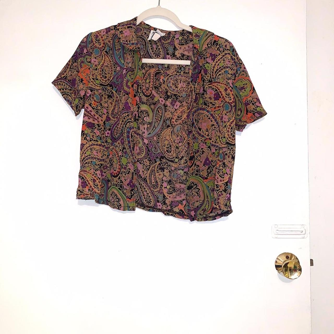 Harari Paisley Button up Blouse -Brand: Harari -... - Depop