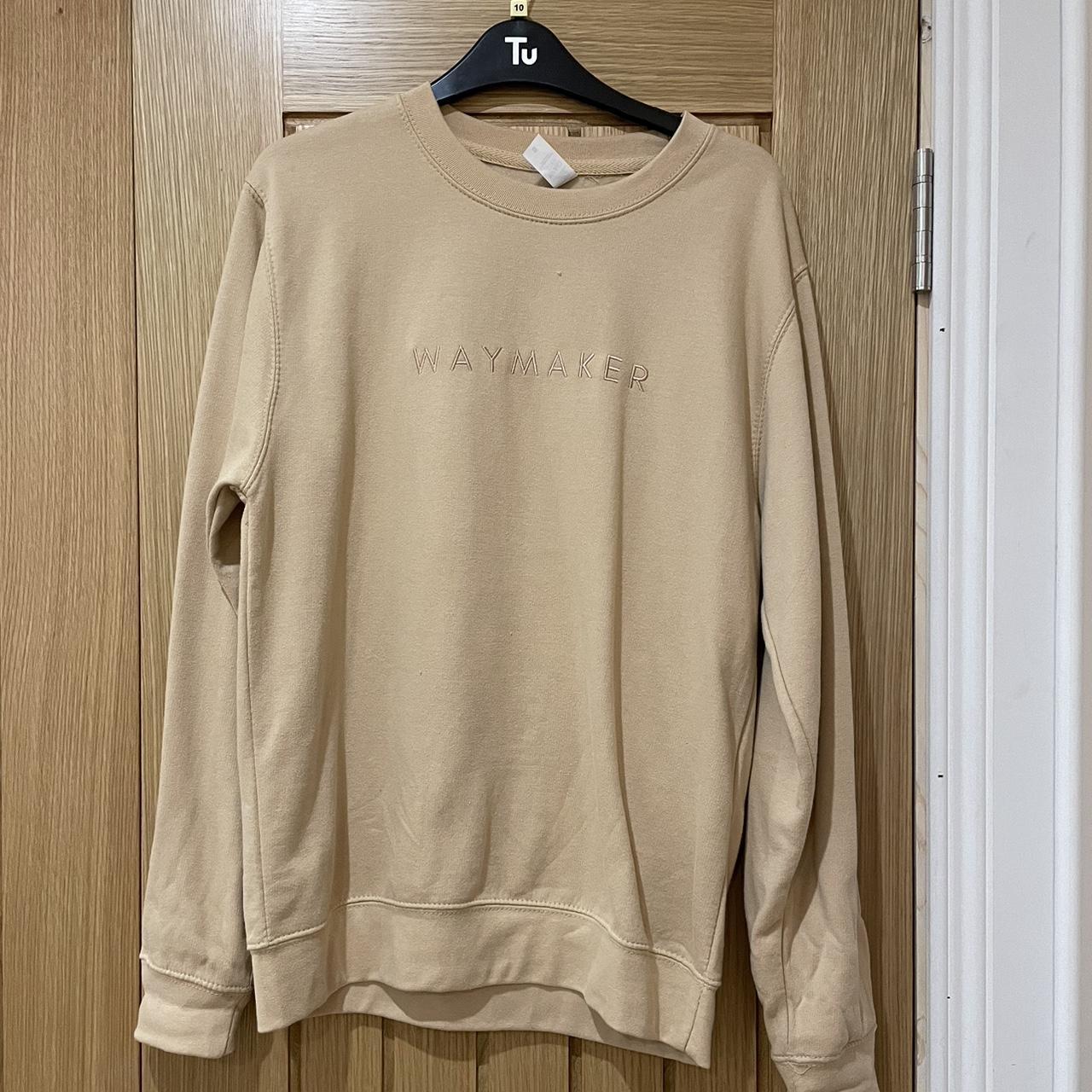 Beige embroidered waymaker sweatshirt Super cute... - Depop