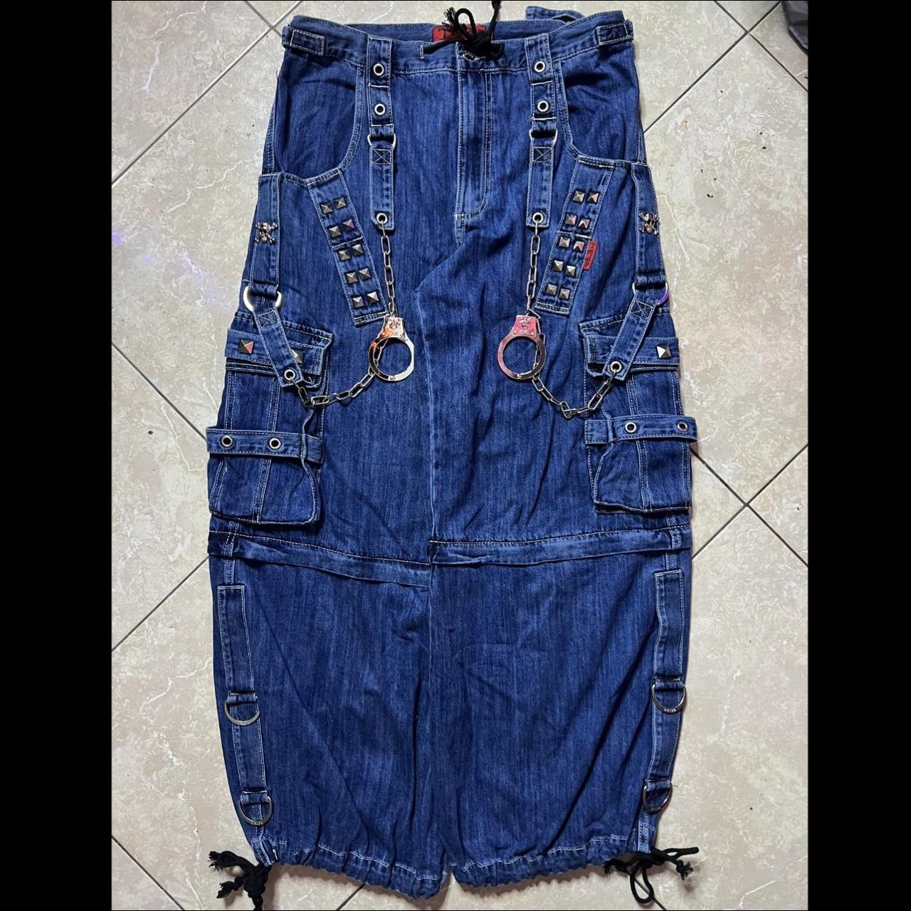 Tripp nyc lock up pants light blue faux handcuffs... - Depop