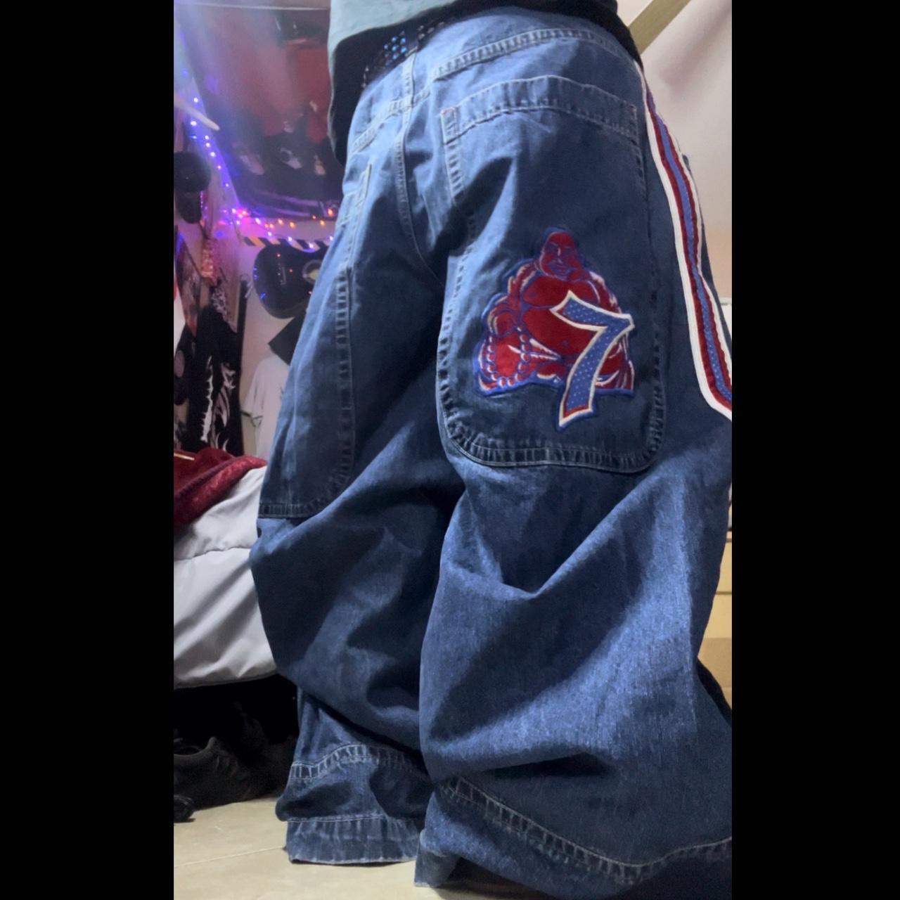 Jnco jeans lucky 7 Buddhas SUPER rare near mint... - Depop