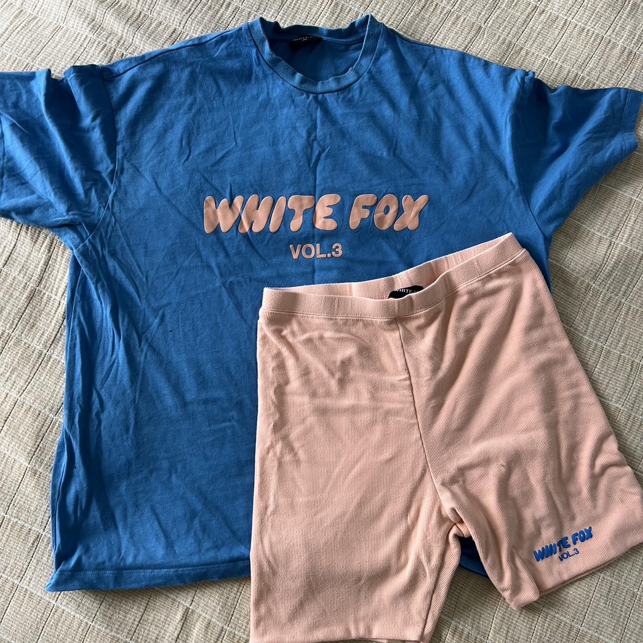 White Fox Set, top size M/L, bottoms size L, worn... - Depop