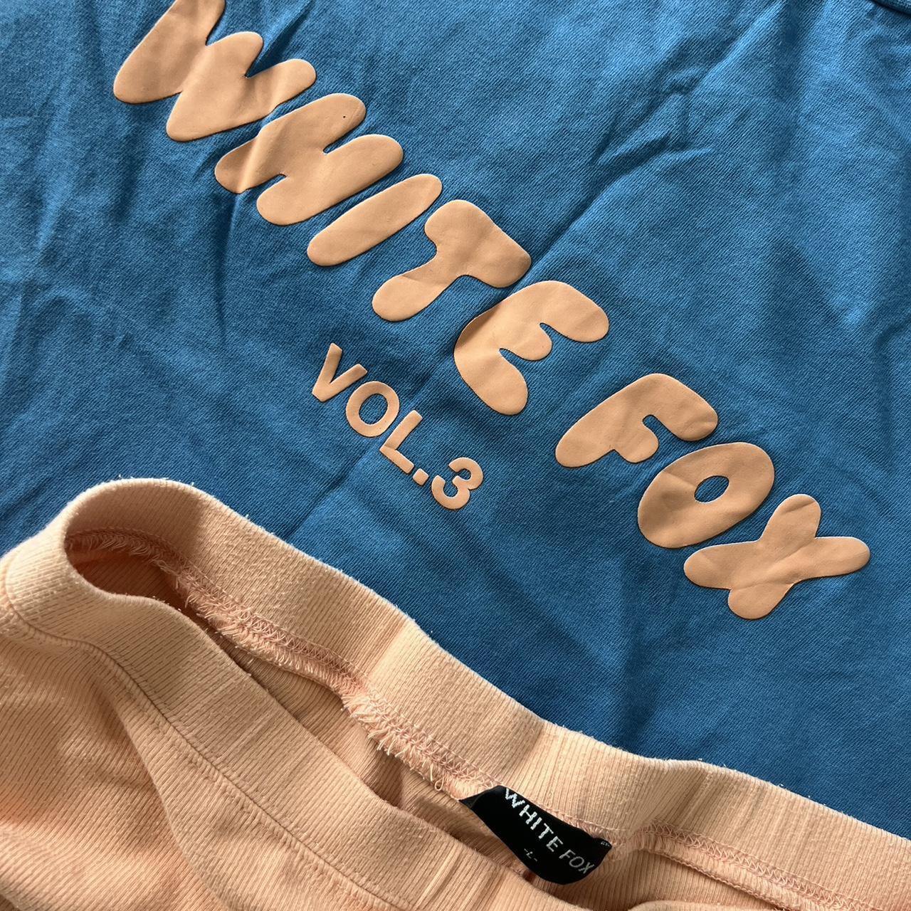White Fox Set, top size M/L, bottoms size L, worn... - Depop