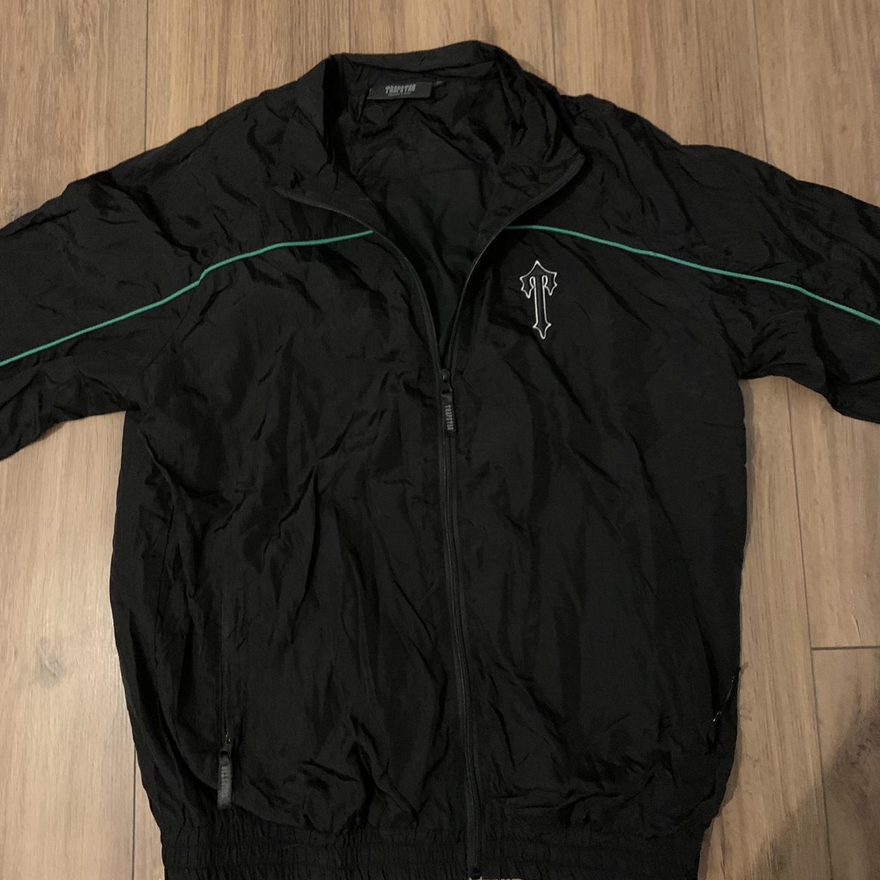 RARE Trapstar London Green Line Black Zip Light... - Depop