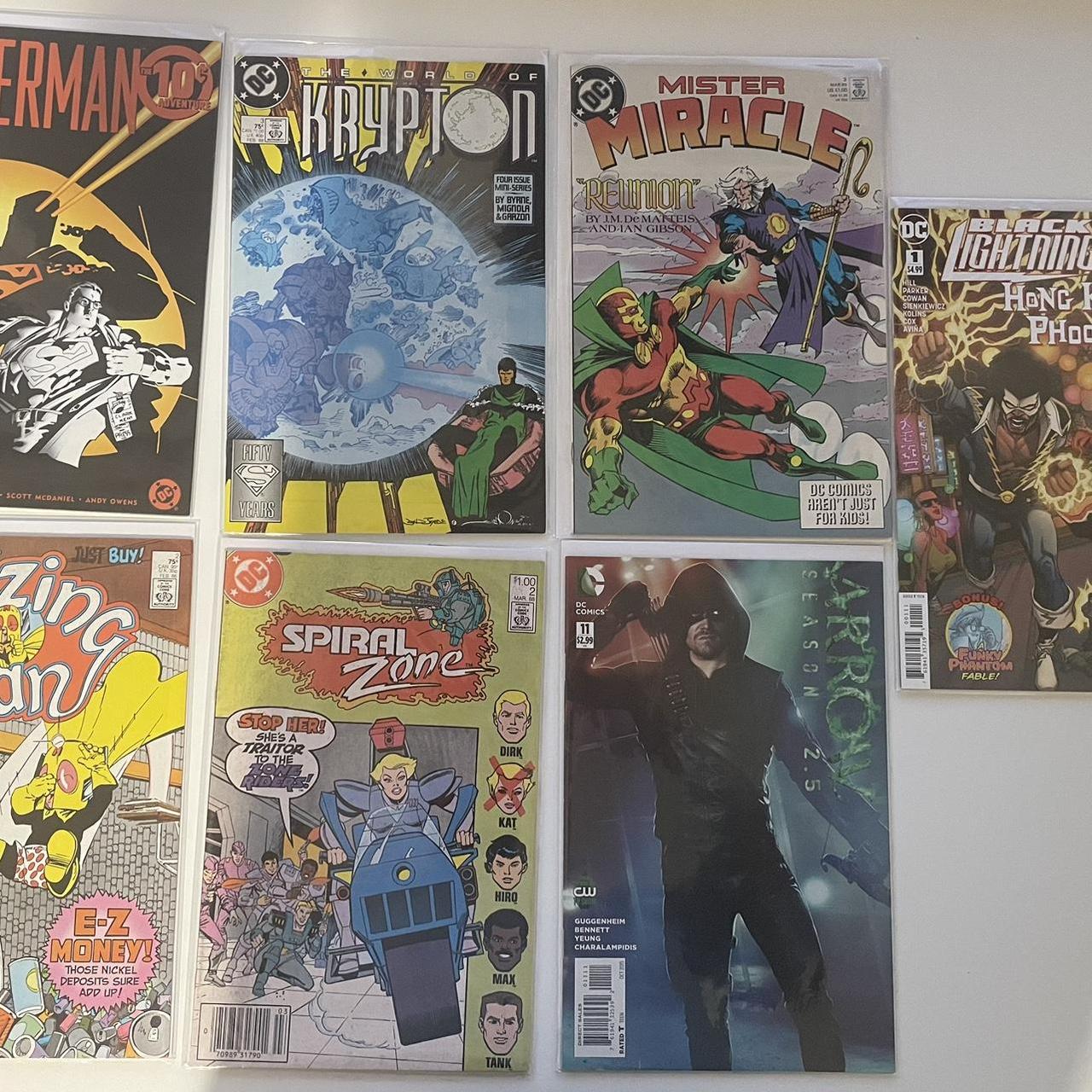 Lot Of 7 Vintage Dc Comics Superman Arrow Krypton... - Depop