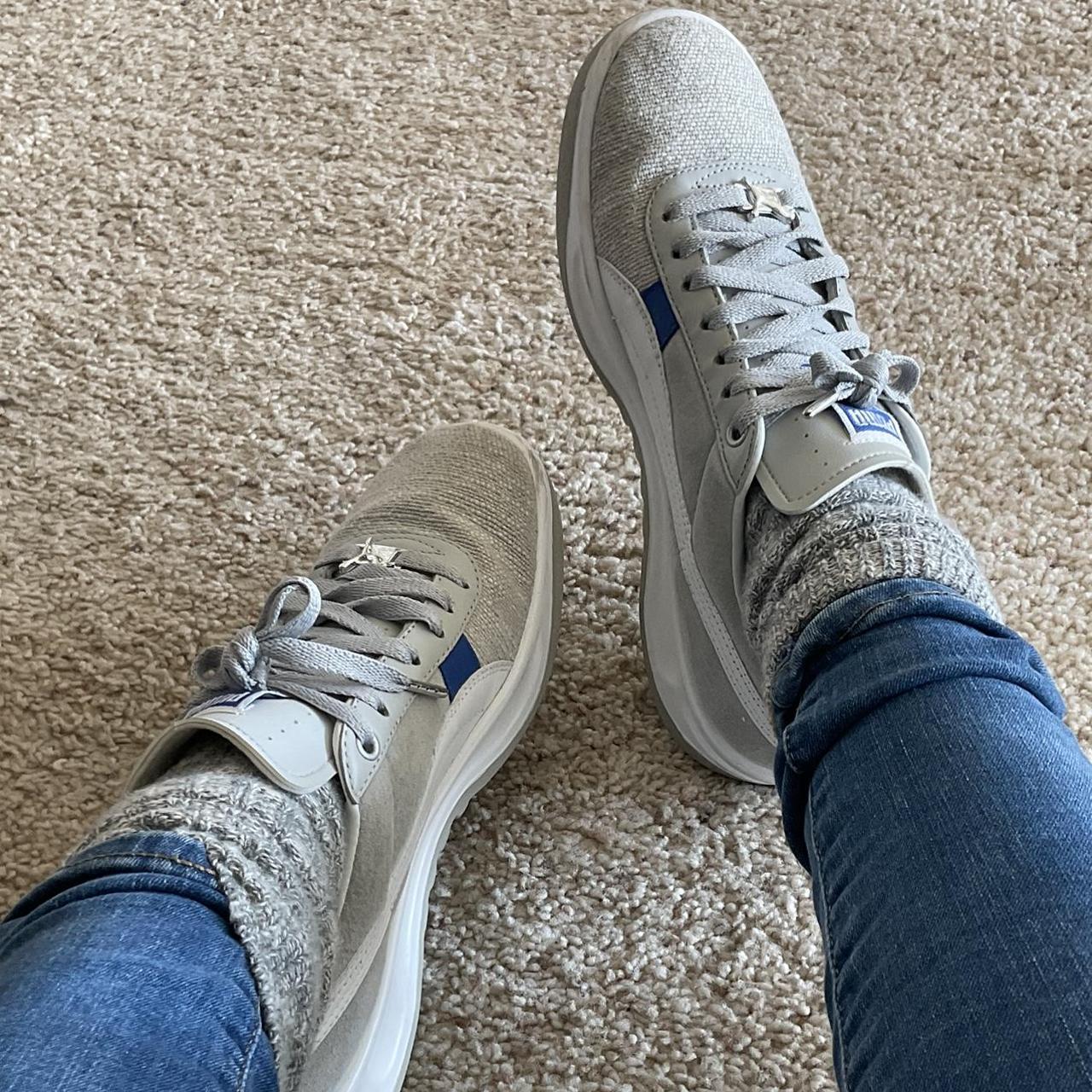 MESSAGE BEFORE BUYING 🎀cool grey and blue Puma GV... - Depop