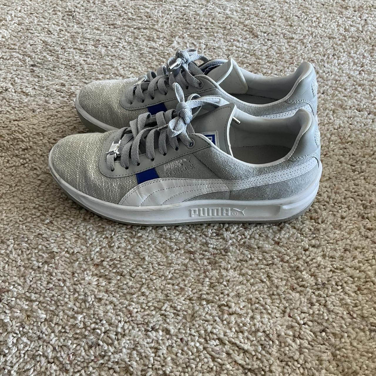 MESSAGE BEFORE BUYING 🎀cool grey and blue Puma GV... - Depop