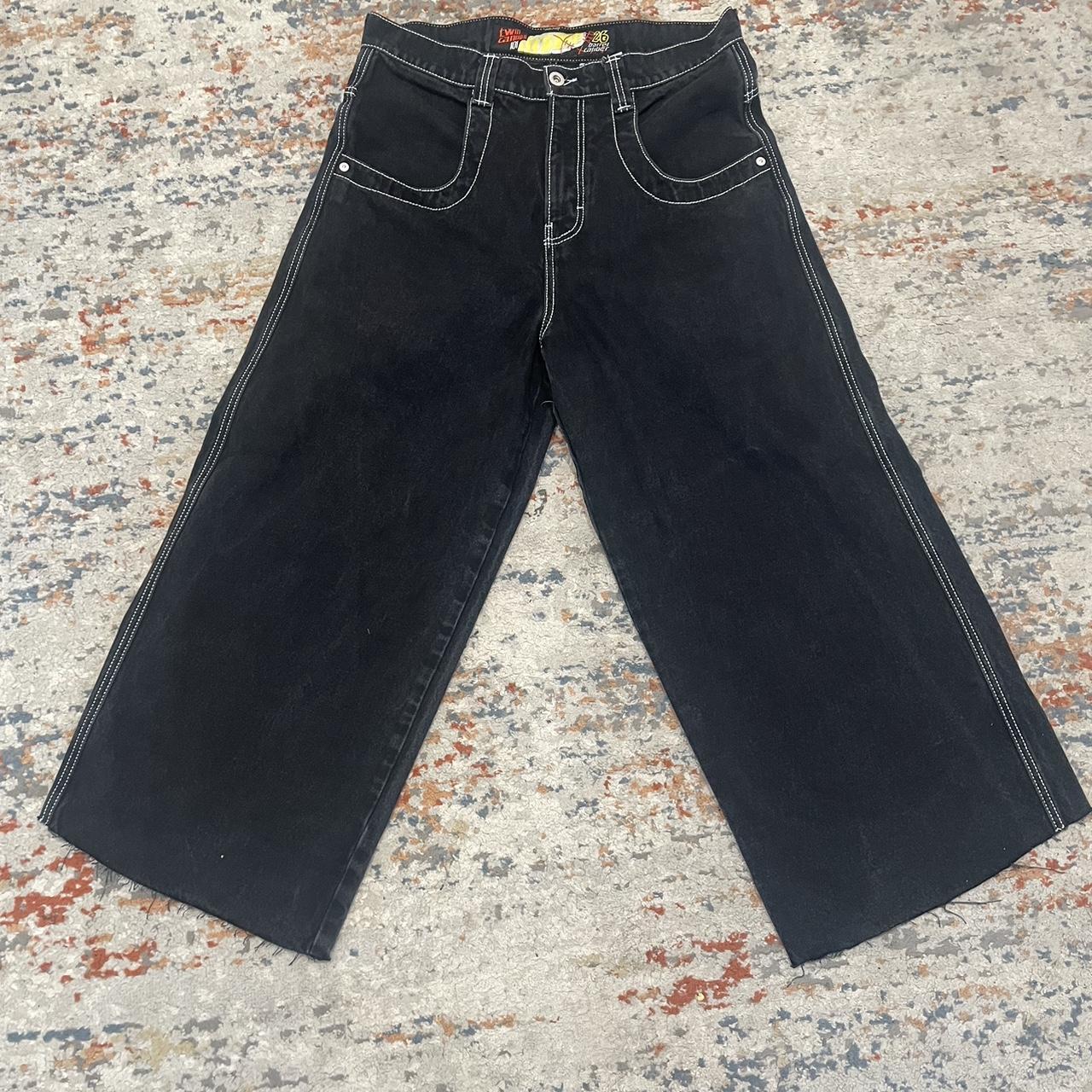 jnco twin cannon 26 jet black 34x27 (hemmed) dm if... | Depop