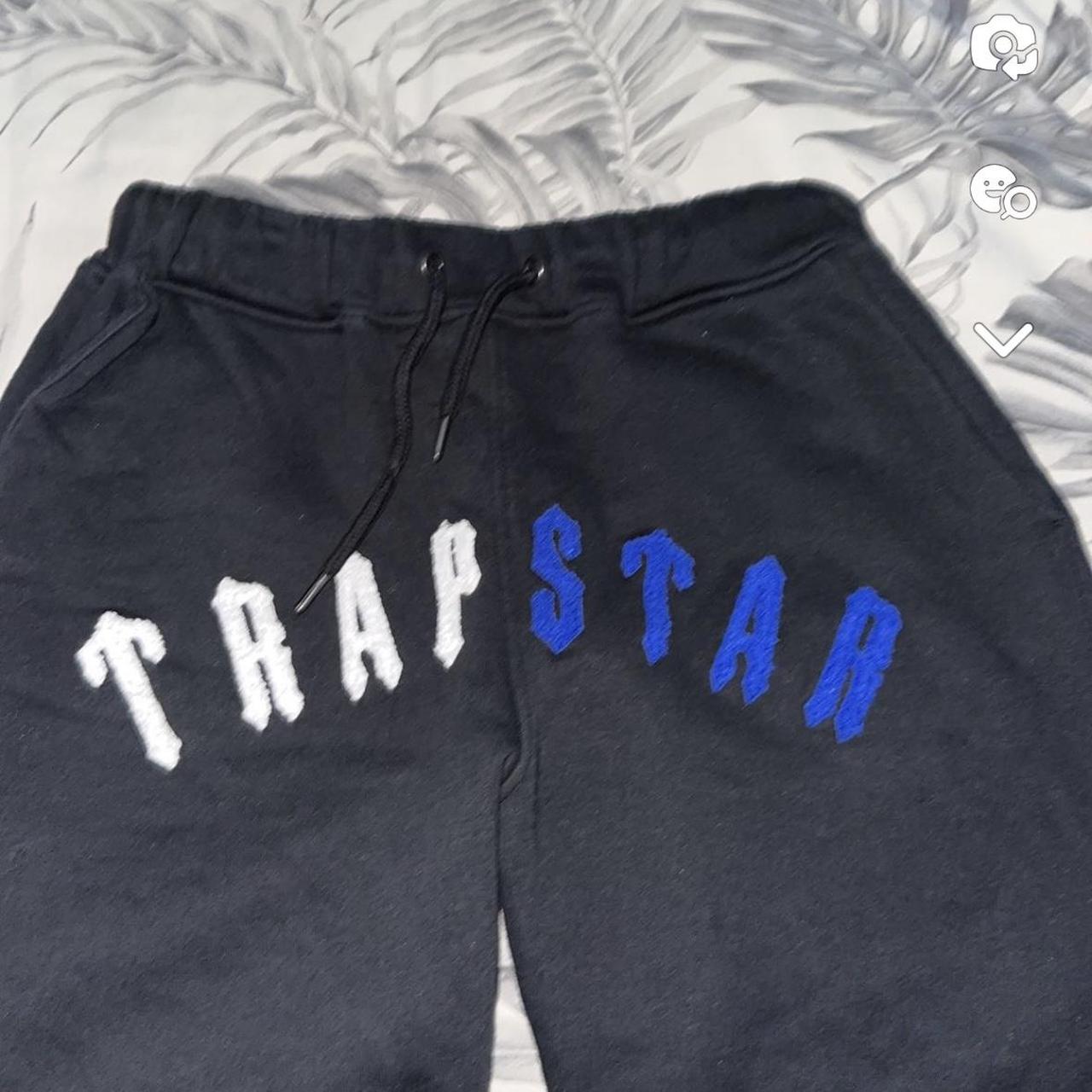 Trapstar Men's Black and Blue Shorts | Depop