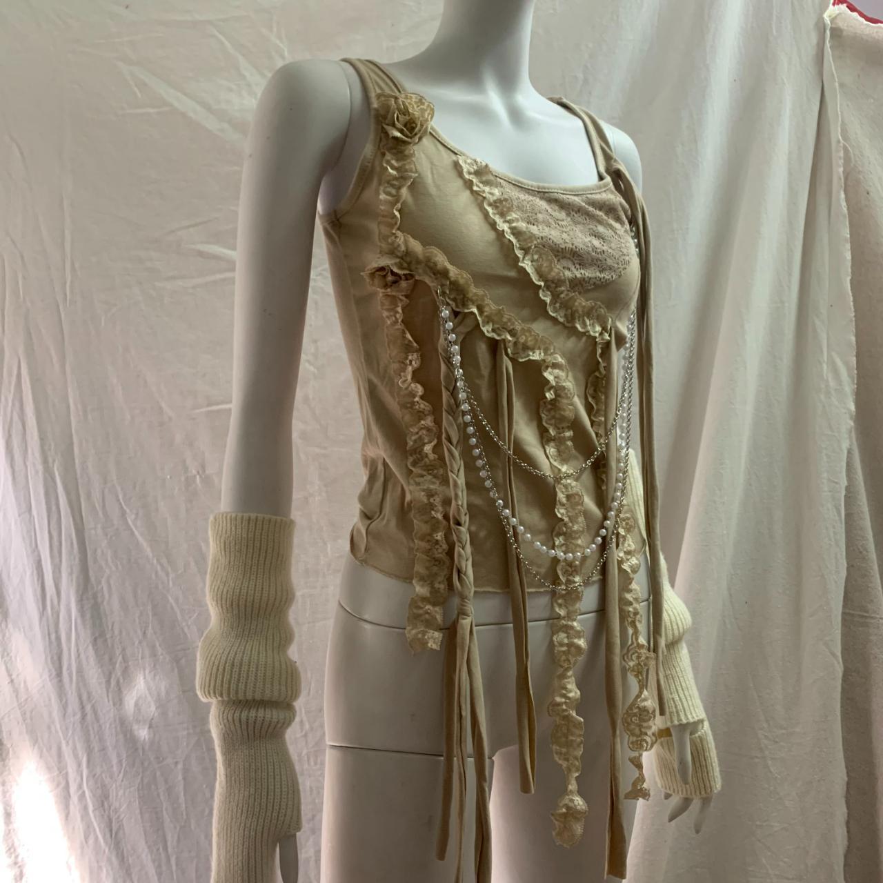 Y2k Grunge top, y2k halterneck top( top only,... - Depop