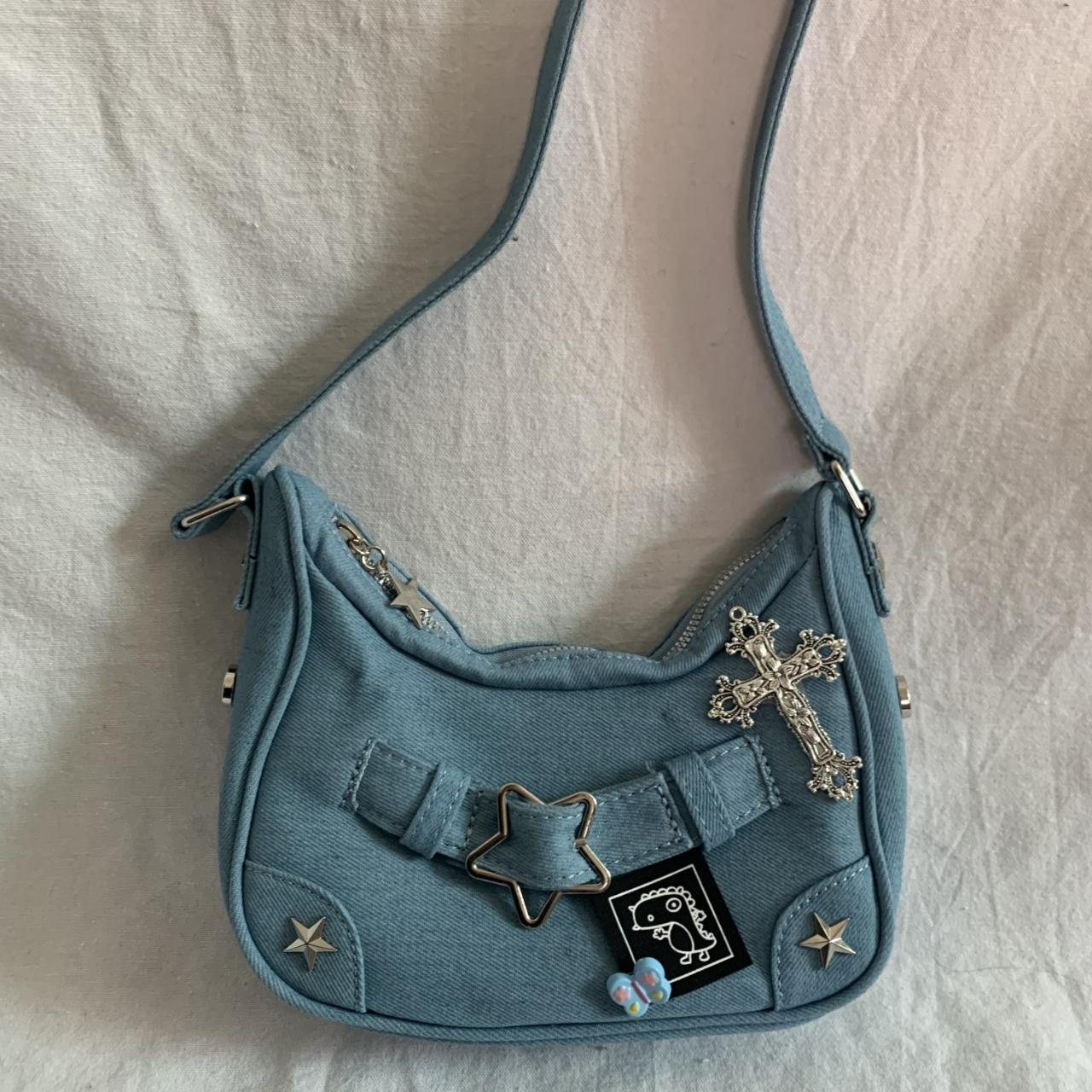 Handmade y2k CUTE demin bag, shoulder bag, new... - Depop