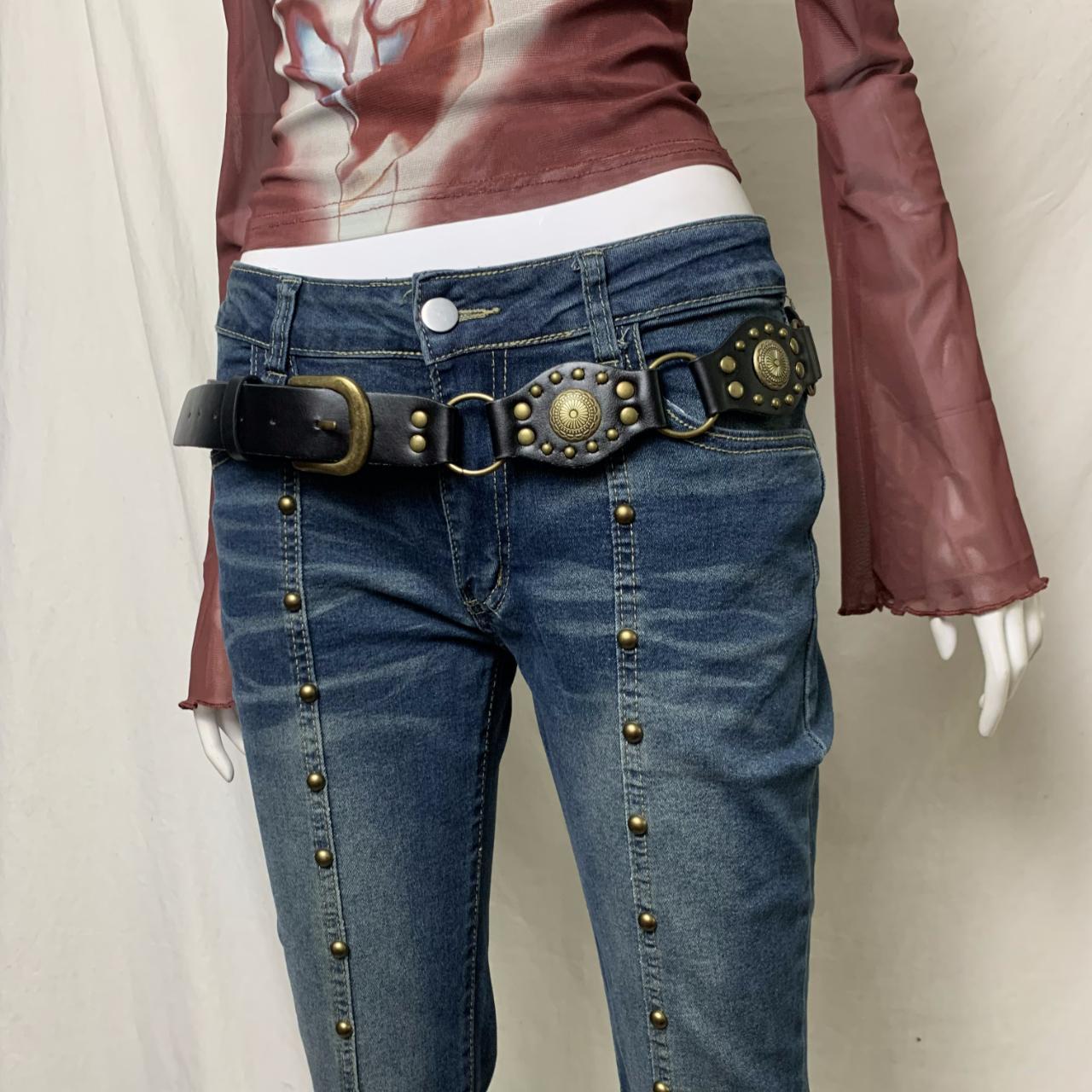 2000 y2k style grunge belt, punk belt Very unique... - Depop