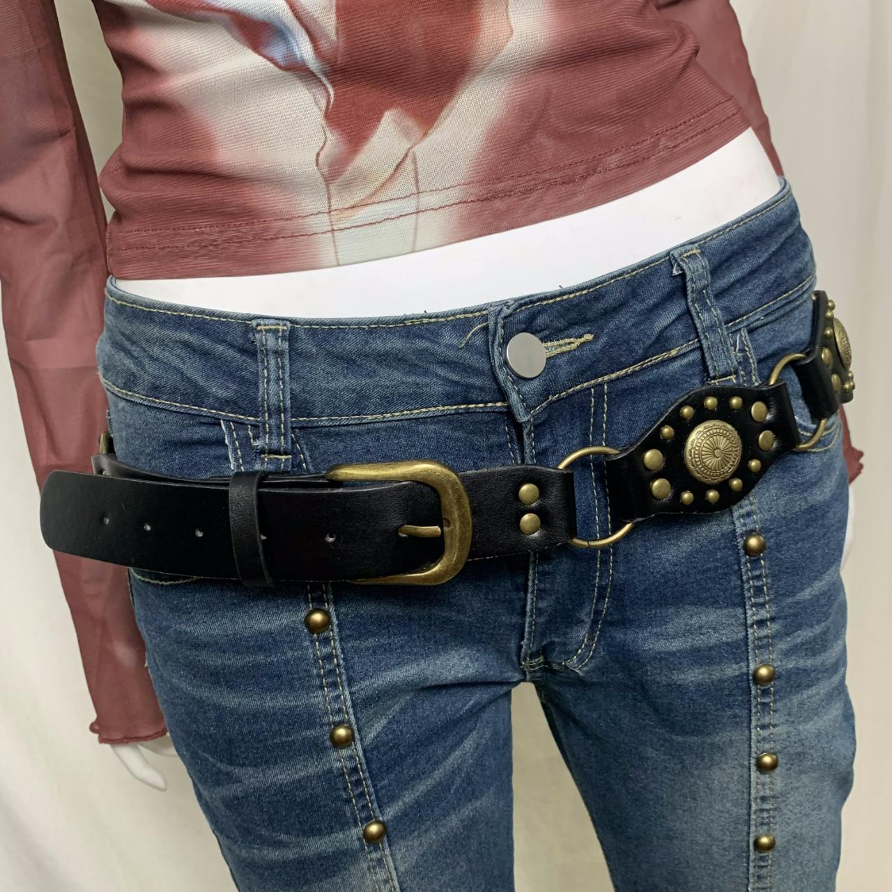 2000 y2k style grunge belt, punk belt Very unique... - Depop