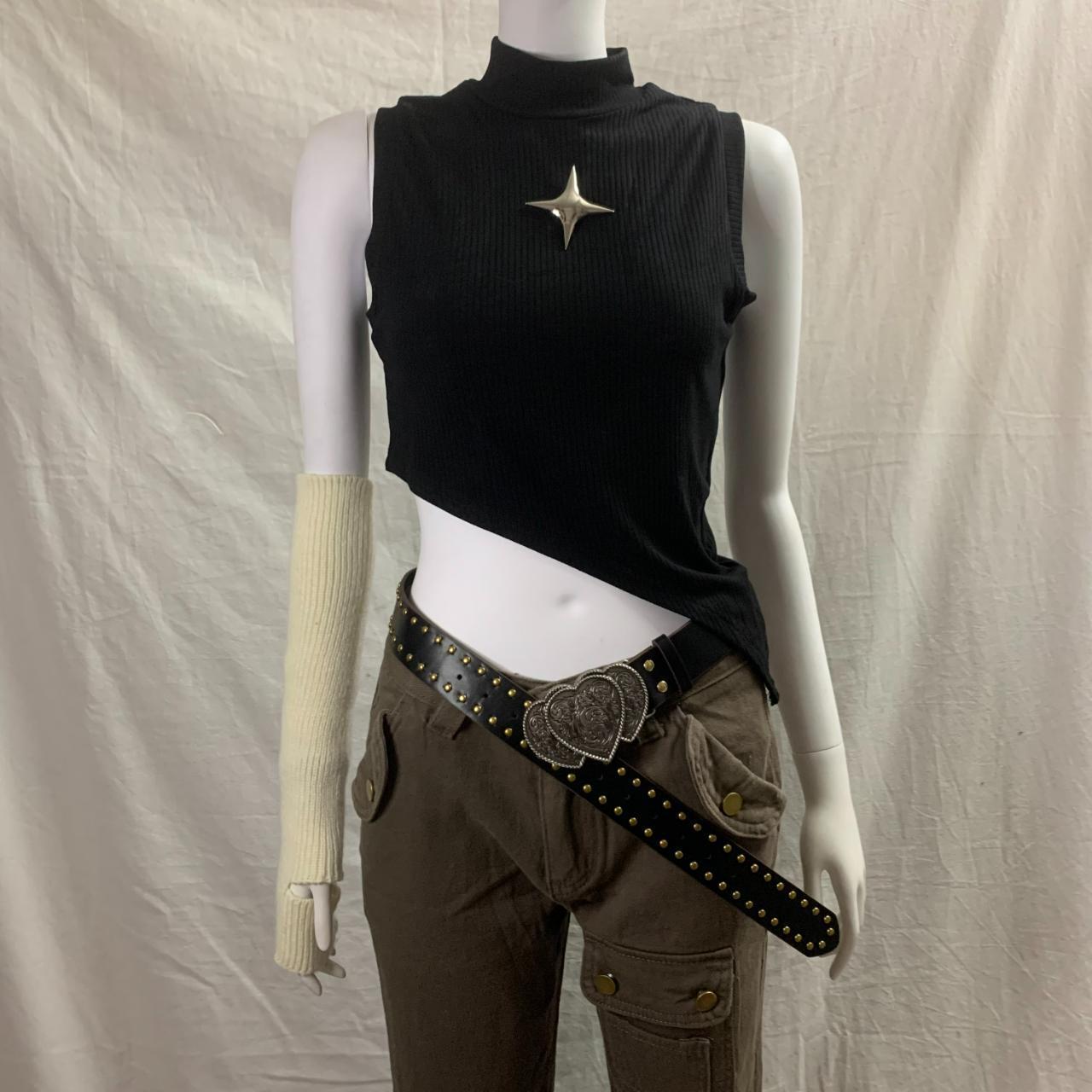 oos cute rivet belt, punk belt (bucklet is... | Depop