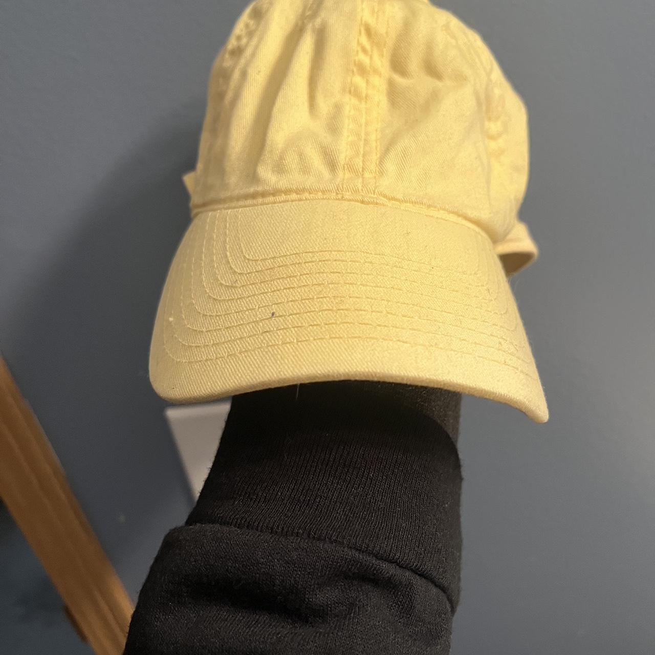 Pale yellow nisson cap - Depop
