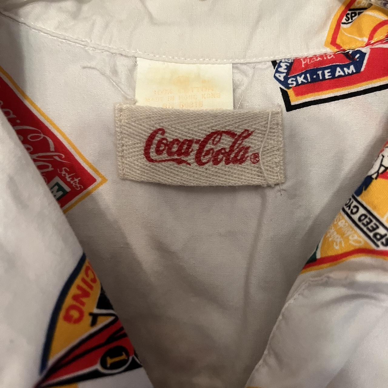 Genuine Coca Cola racing polo shirt - Depop