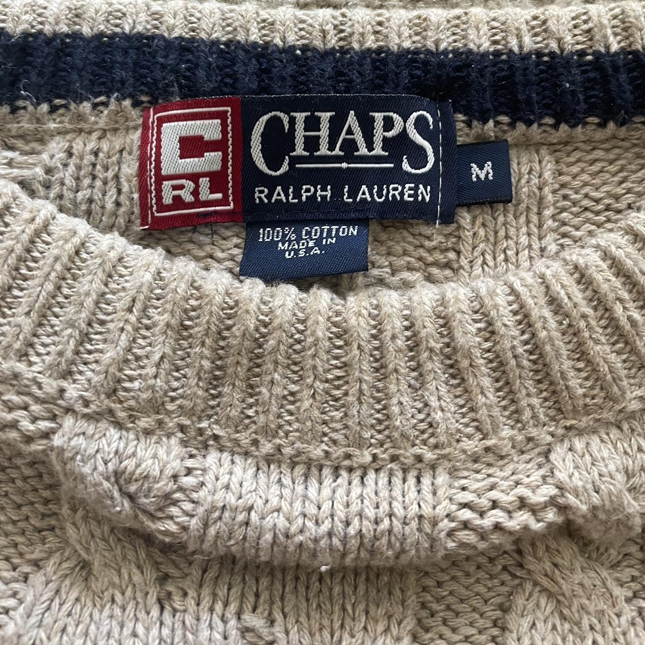 chaps ralph lauren knitted sweater. fits like a large - Depop