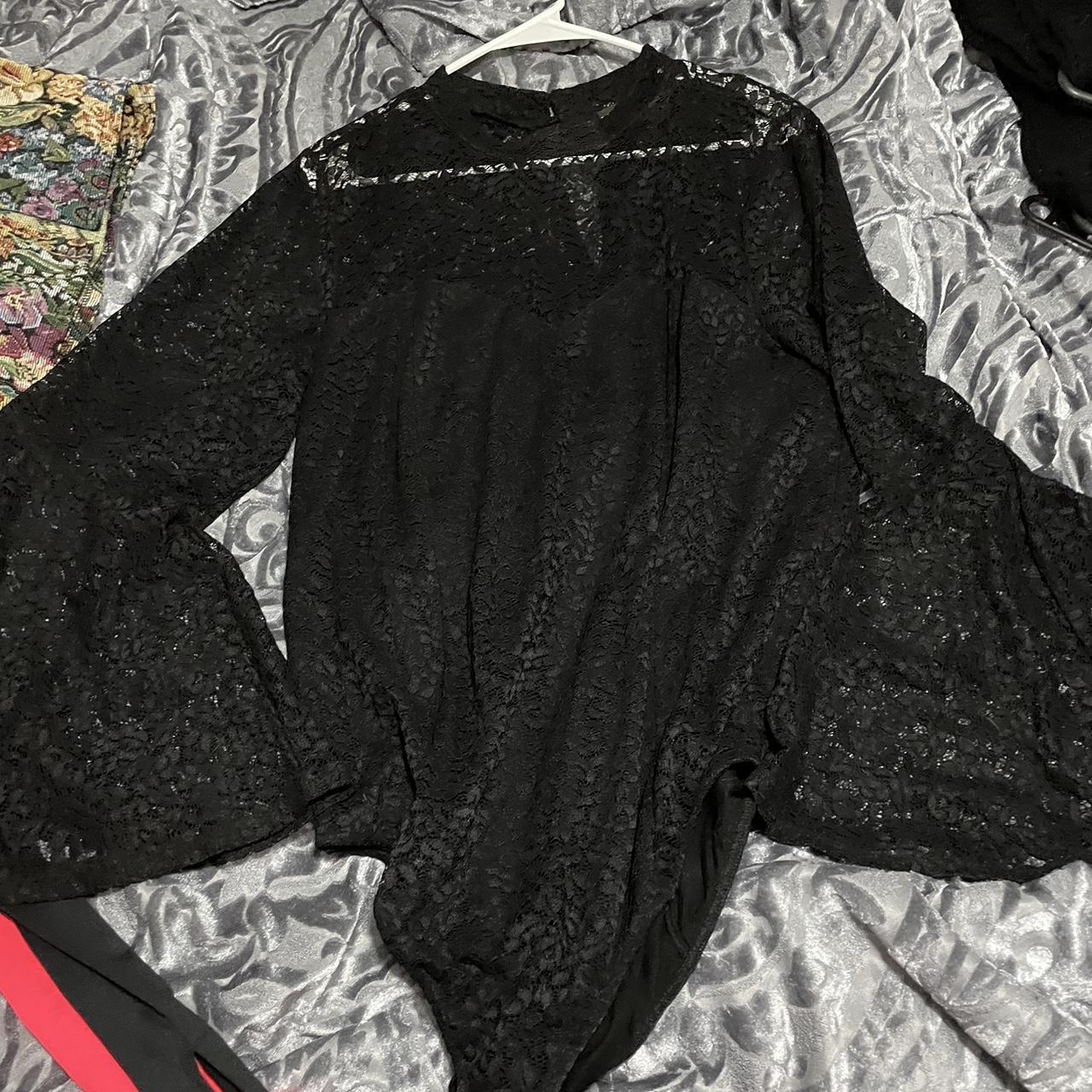 Torrid Lace Body Suit With Bellbottom Sleeves... - Depop