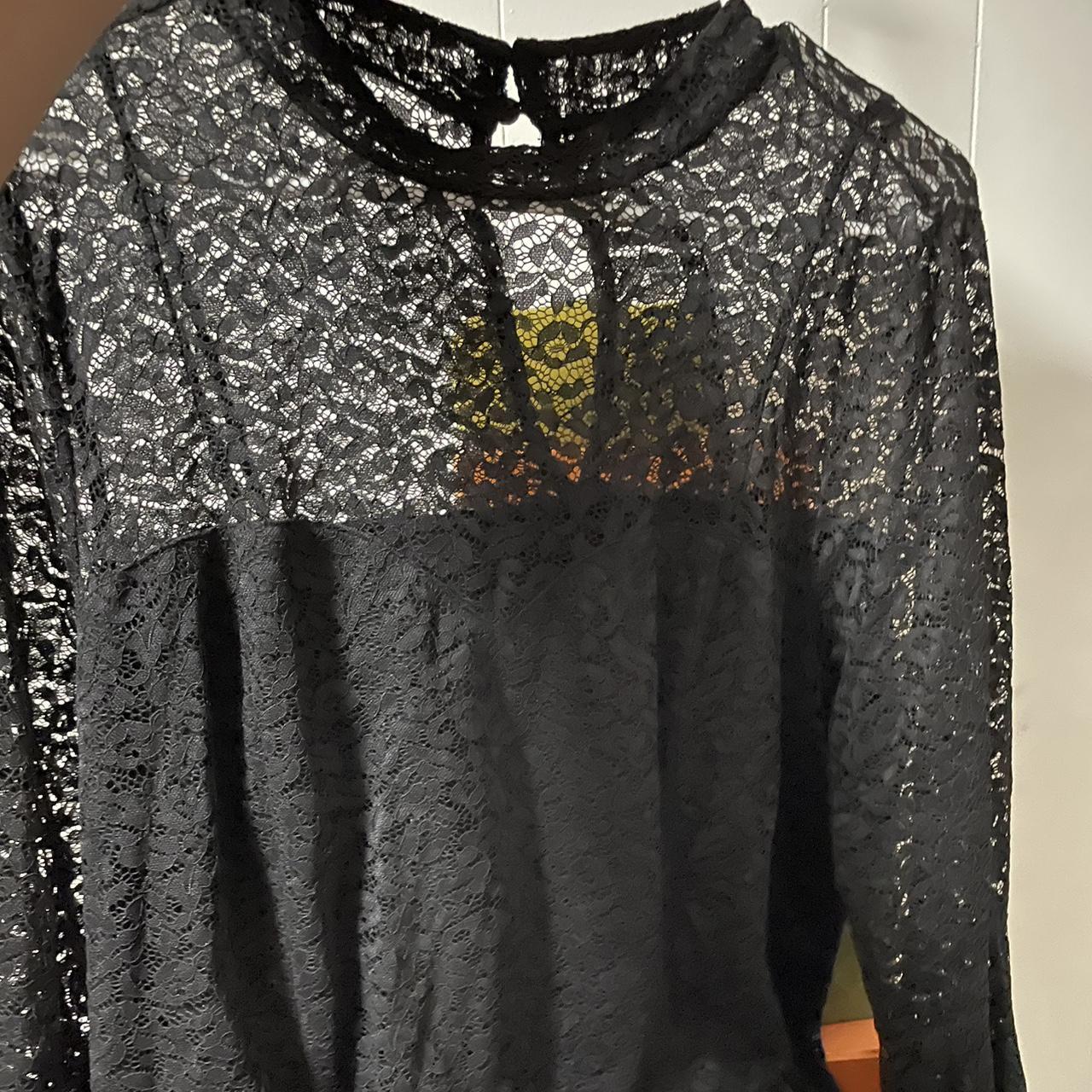 Torrid Lace Body Suit With Bellbottom Sleeves... - Depop