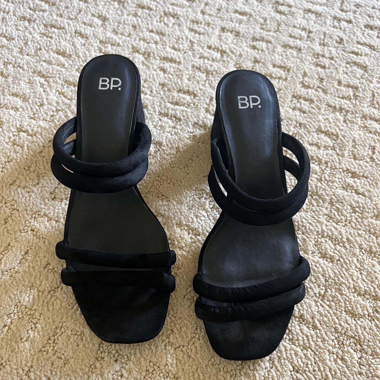 BP Women's Black Sandals | Depop
