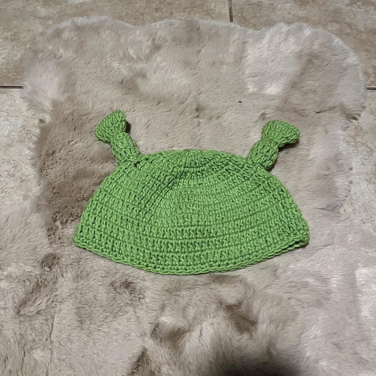 Shrek ears crochet knit hat. In excellent condition.... - Depop