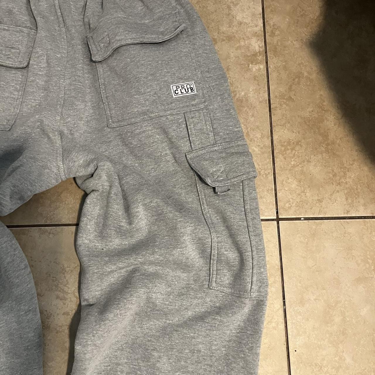 Pro Club heavyweight cargo sweatpants with... - Depop