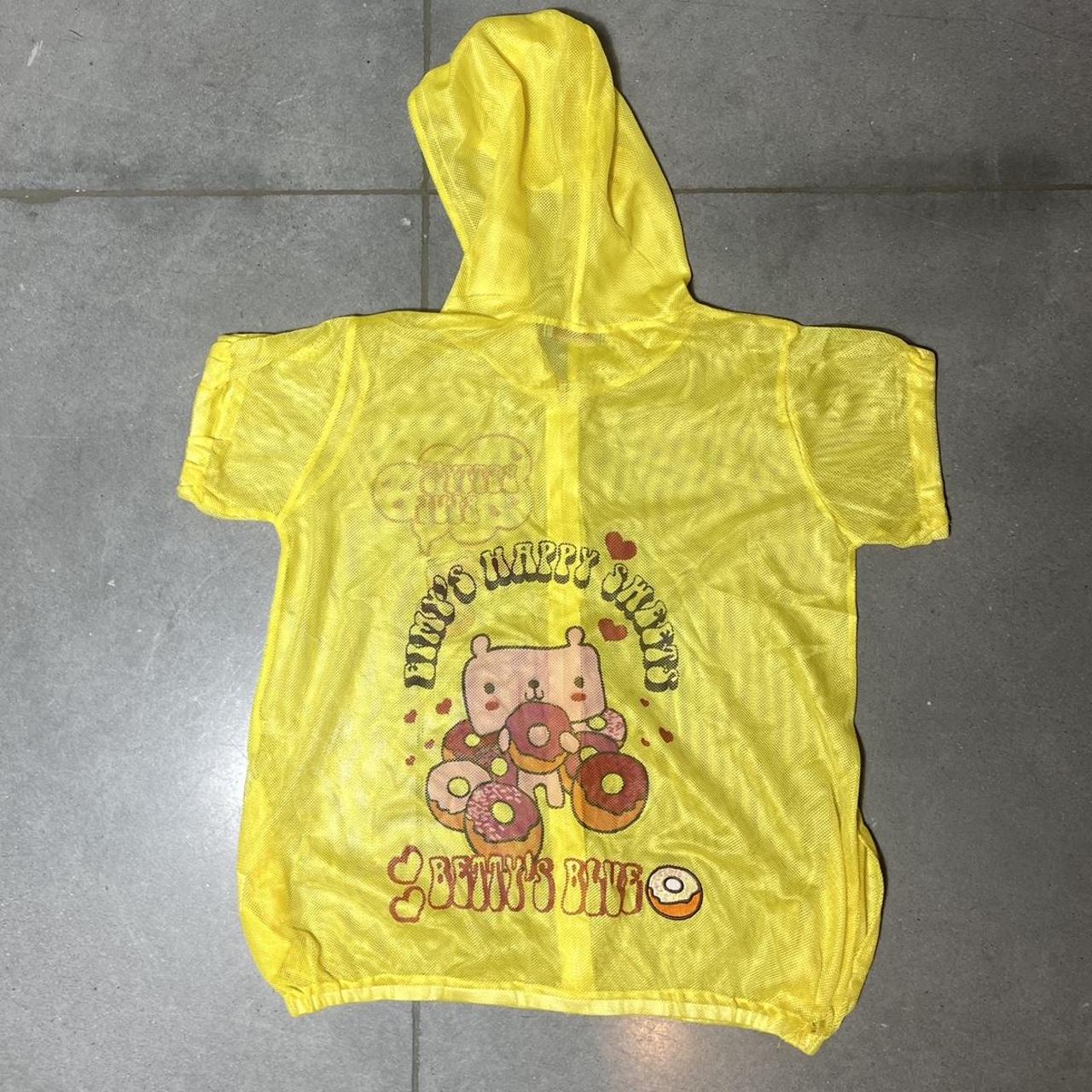 Gyaru Kawaii Betty’s Blue neon yellow mesh zip up... - Depop