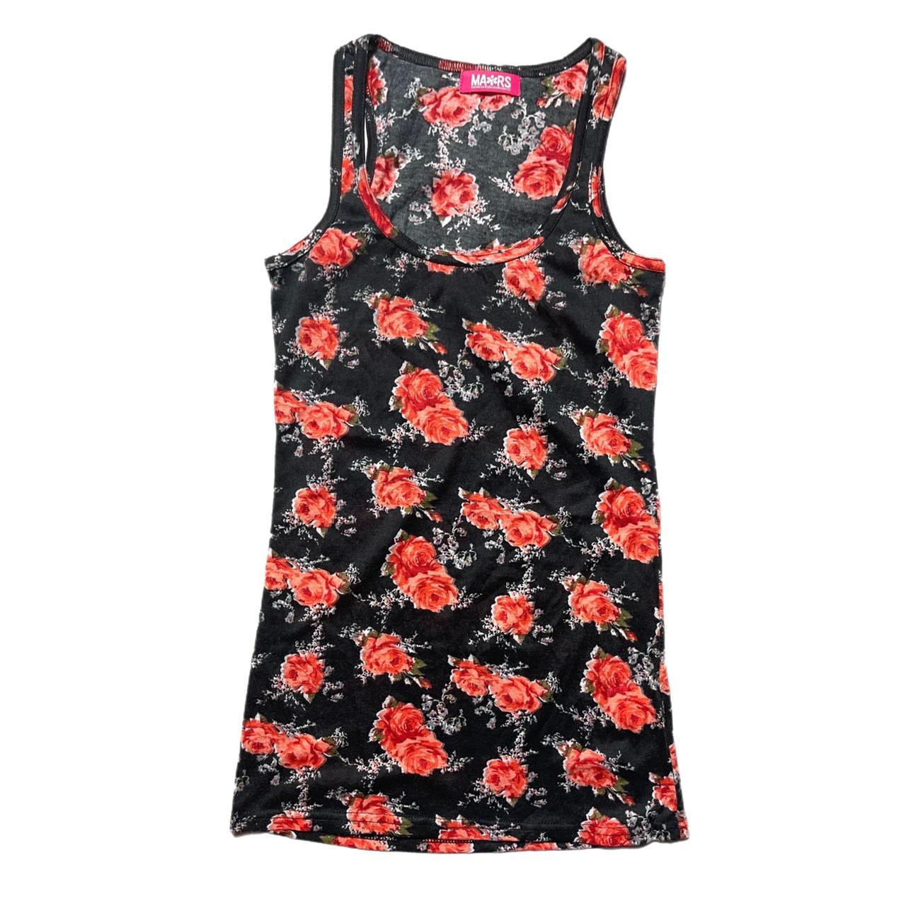 Gyaru floral Ma*rs tank top Fits... - Depop