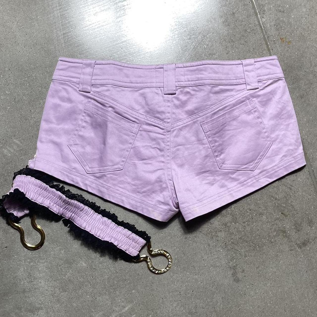 Gyaru lavender purple micro shorts with detachable... - Depop