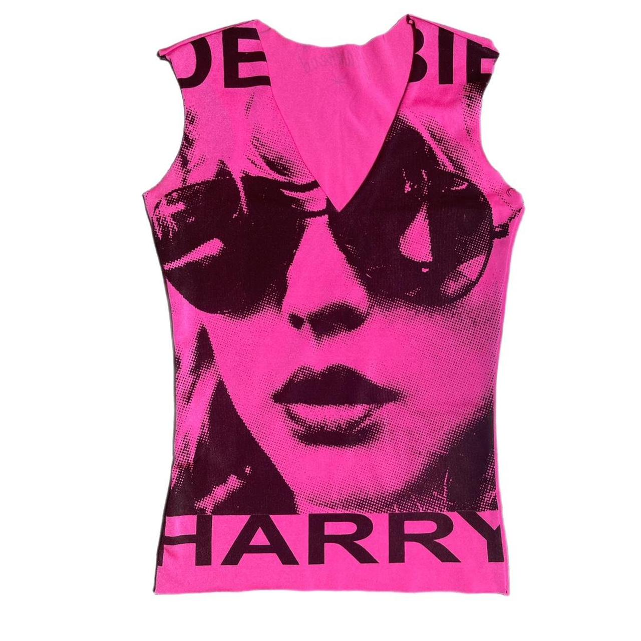 Gyaru hot pink figure printed tank top Size S Pit... - Depop