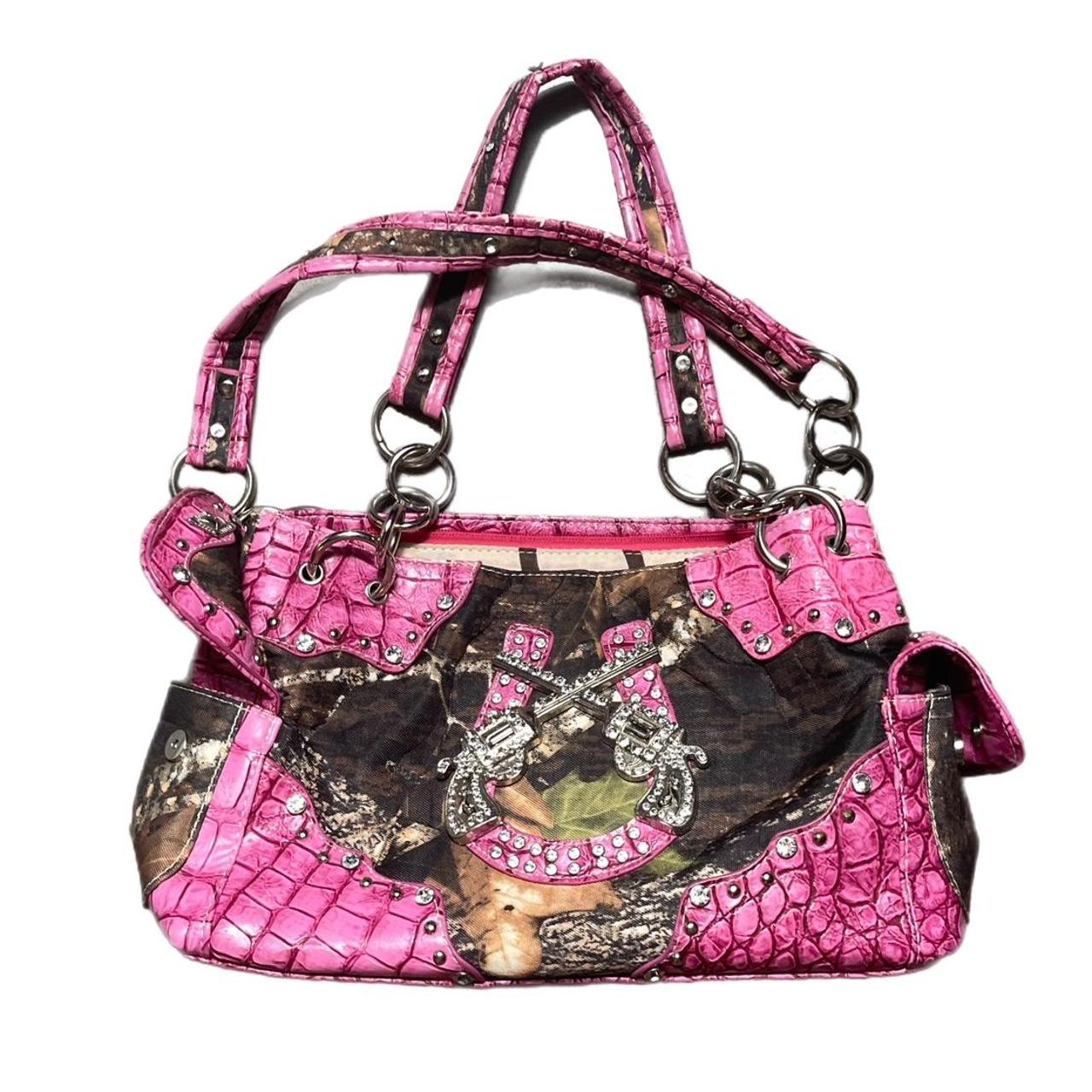 2000s Pink Camo Double Pistol Purse With... - Depop