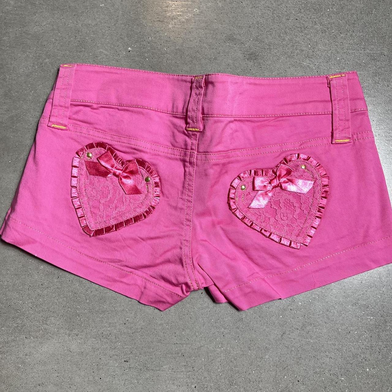 Ma*rs hot pink heart shape pockets on the back... - Depop