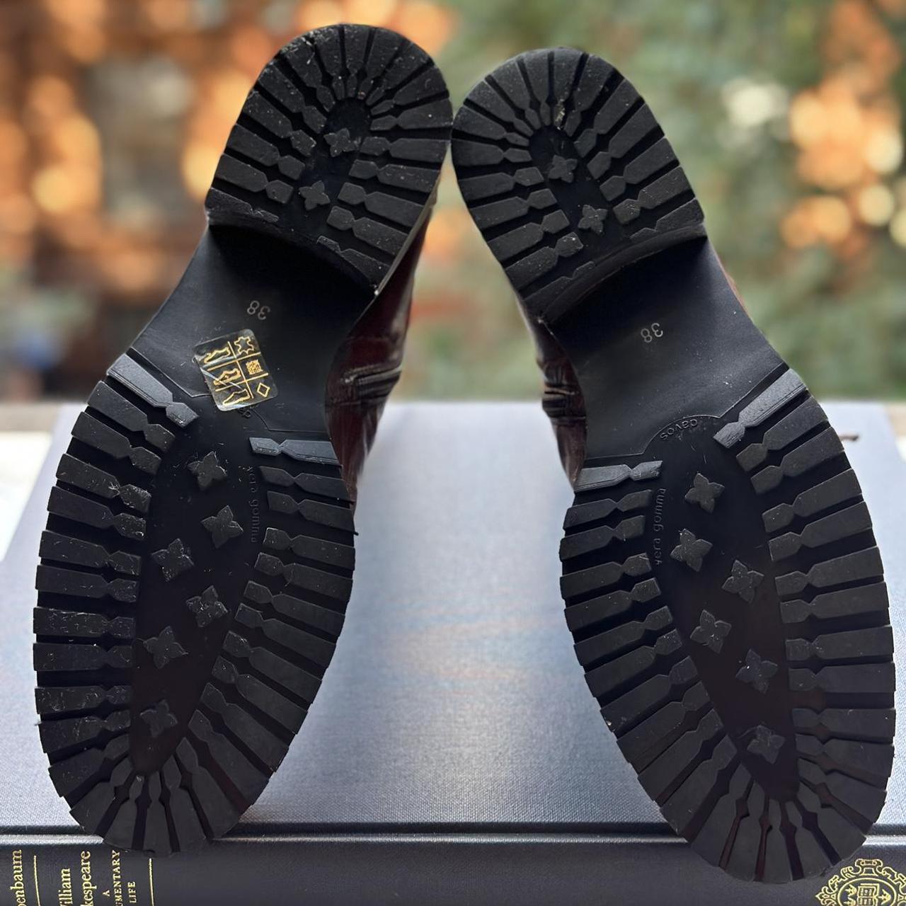 Italian Leather Lace Up Combat Boots Wide laces... - Depop