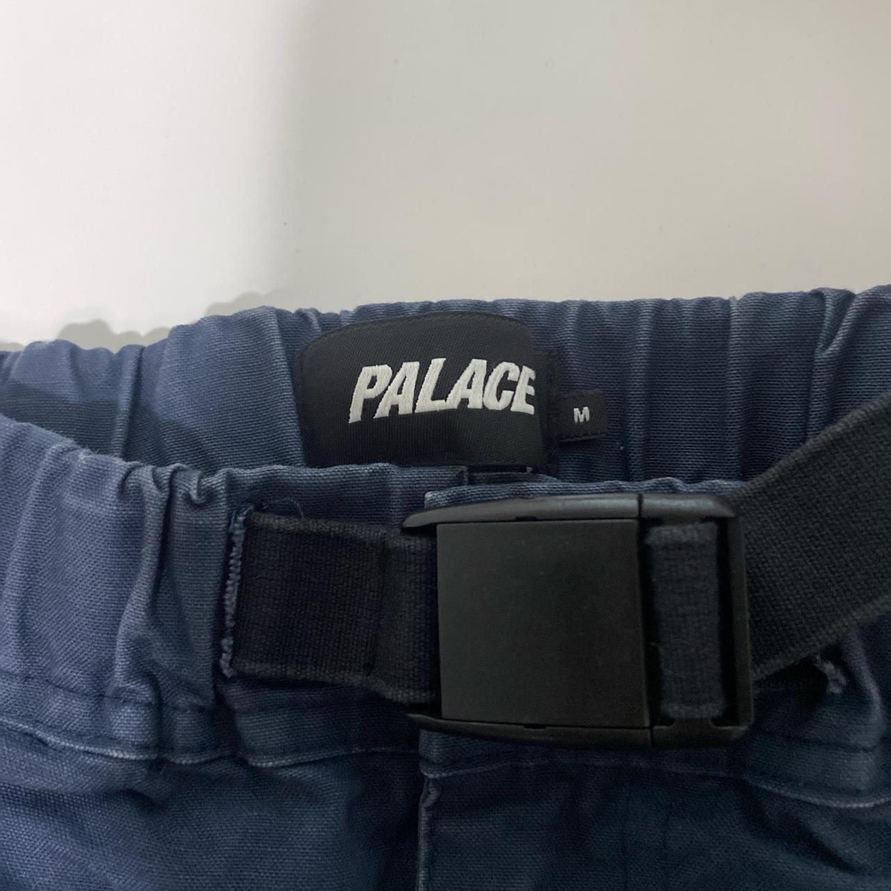 Palace navy blue clip pants Size: M Slightly worn... - Depop