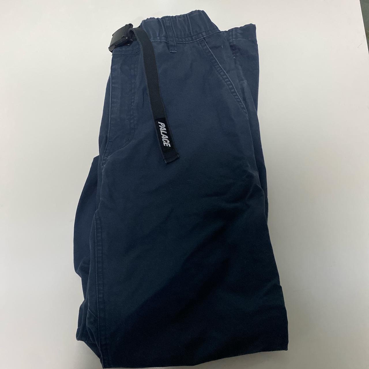 Palace navy blue clip pants Size: M Slightly worn... - Depop