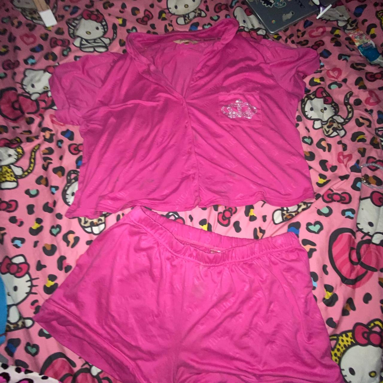 meduim sized pink juicy night set #juicycouture | Depop