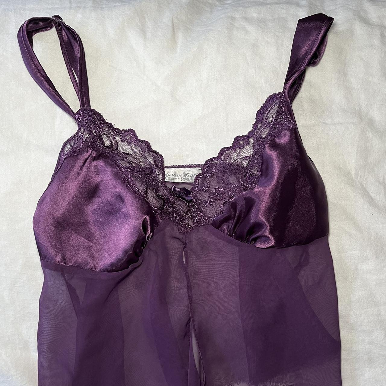 Vintage Purple See Through Top Depop