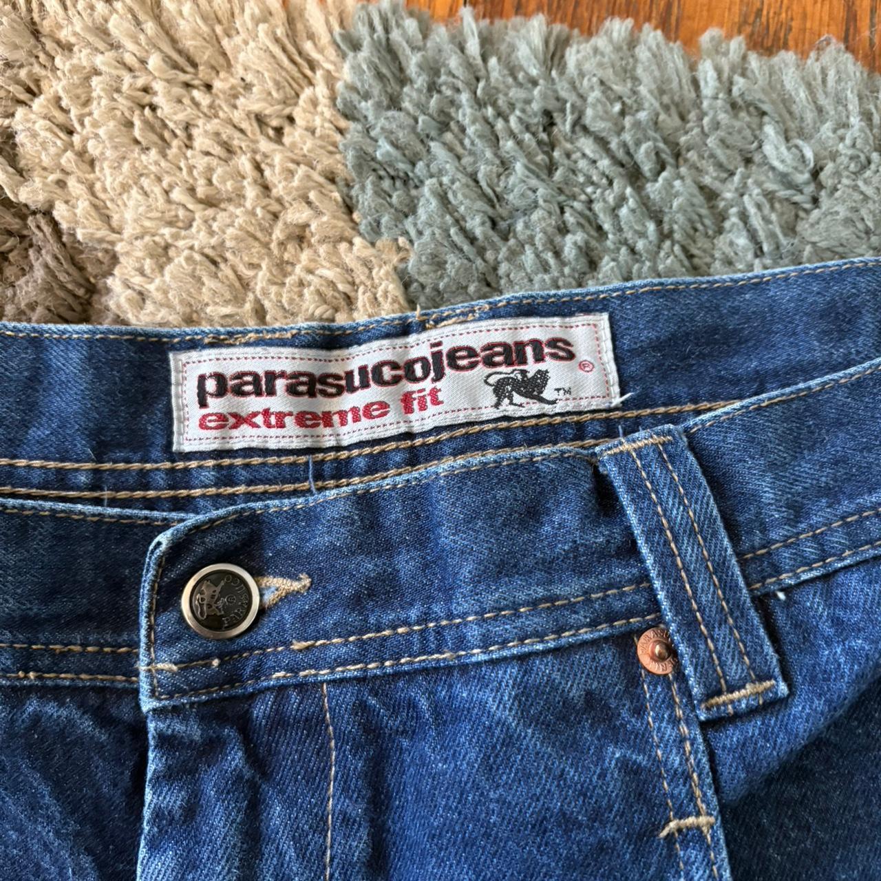 Parasuco baggy denim embroidered dragon Heavy... | Depop