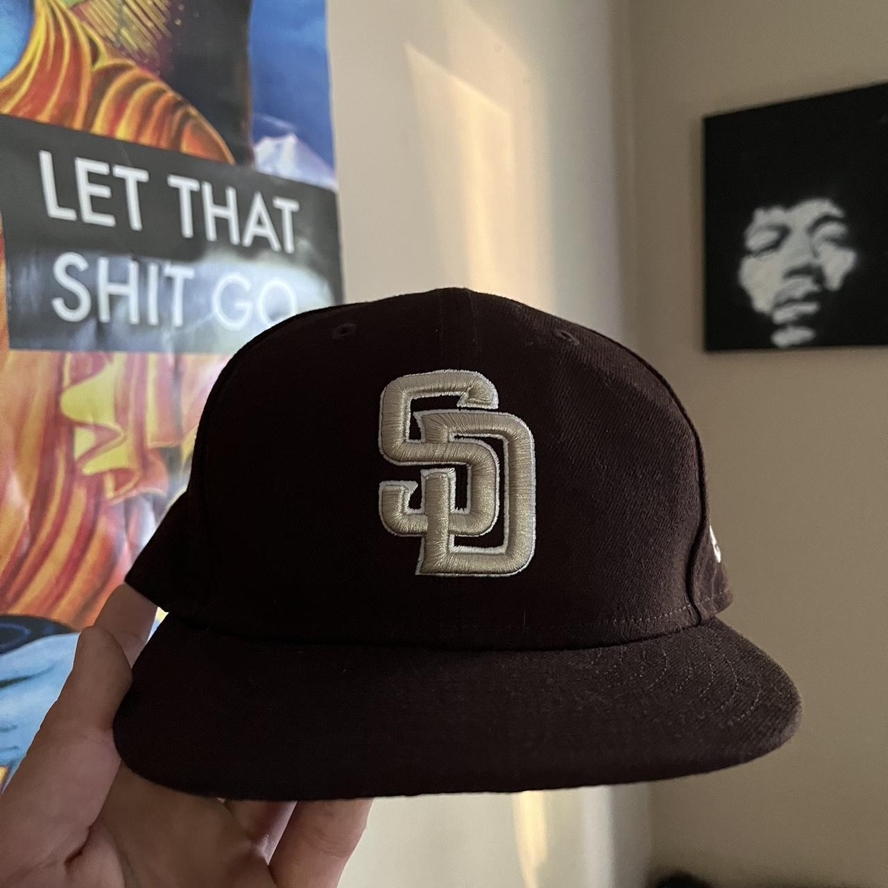 New Era Men's Brown and Silver Hat | Depop