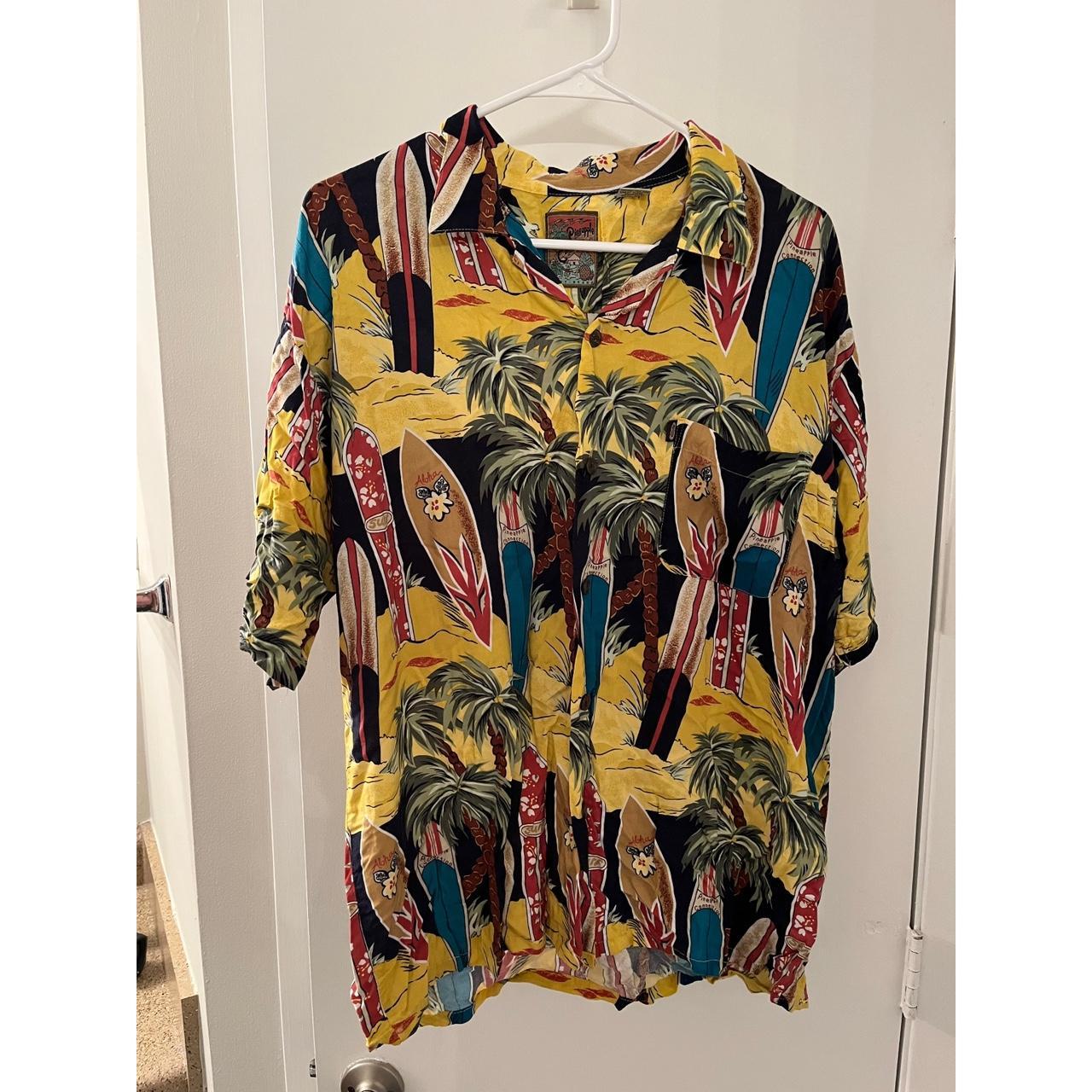Vintage Men’s Large Pineapple Connection Hawaiian... - Depop
