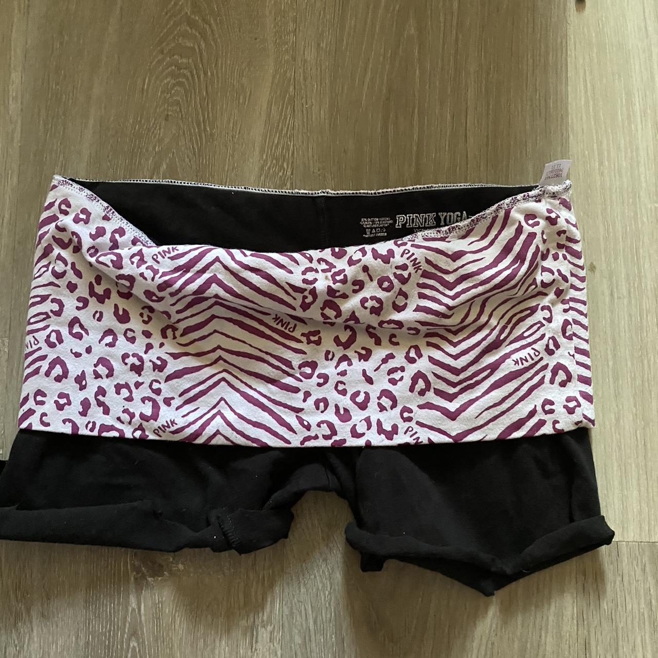 love pink fold over shorts gem studded y2k no... - Depop