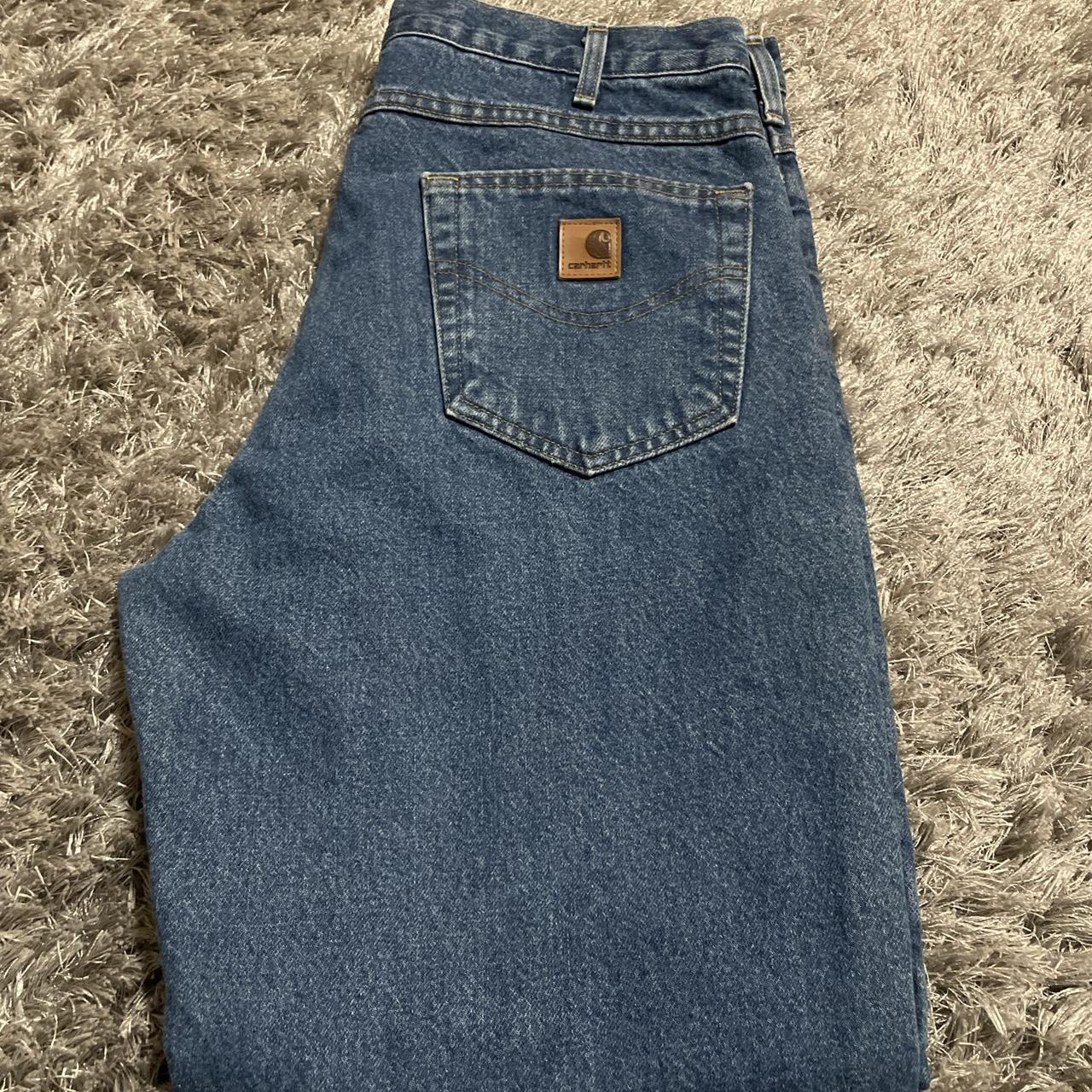 Fleece lined Carhart denim workwear pants Very warm... - Depop