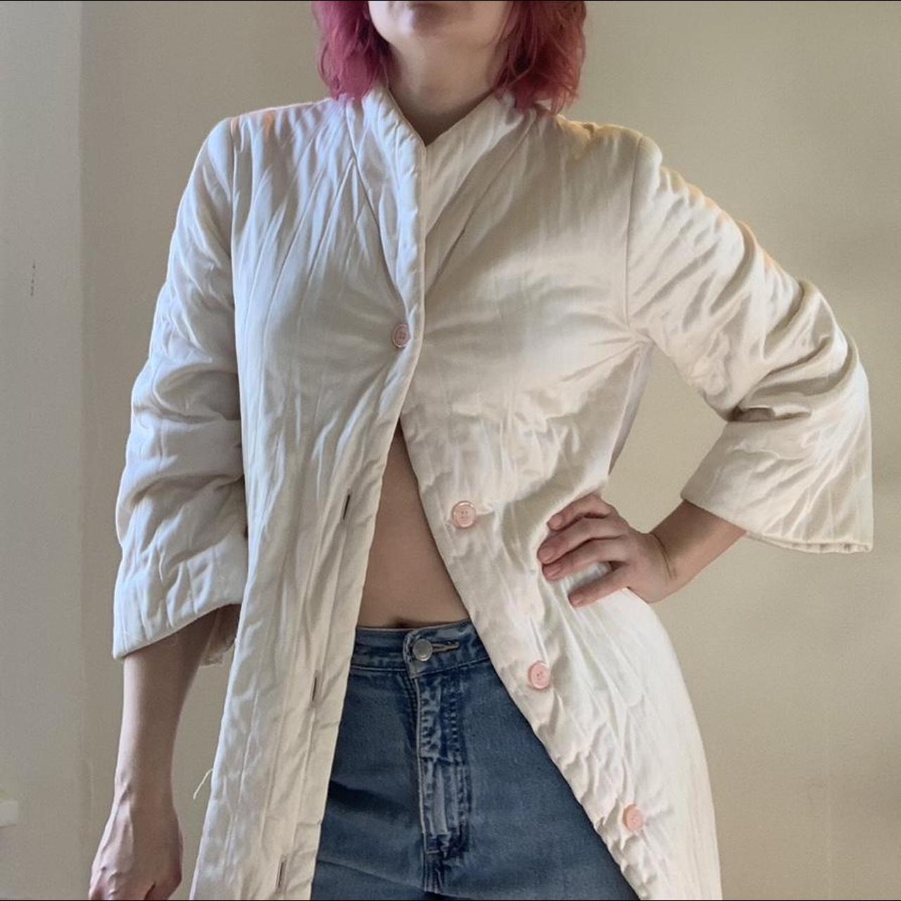 ships free! satin dressing robe fits like a modern... - Depop