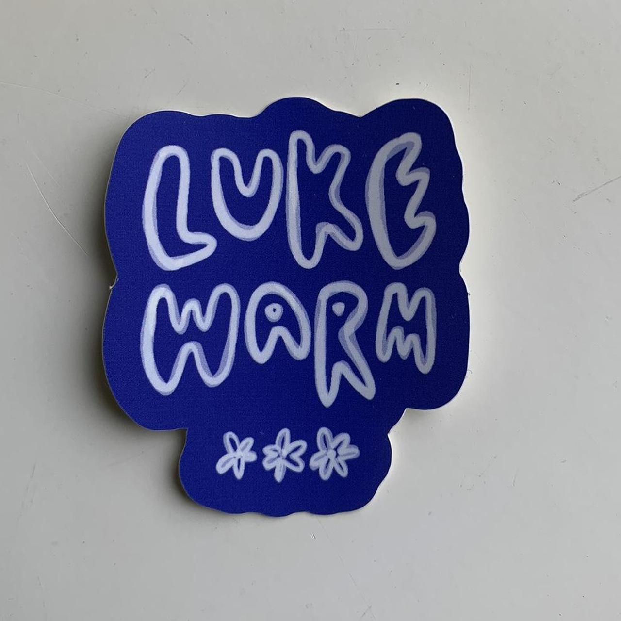 "lukewarm" matte vinyl sticker original hand drawn... - Depop